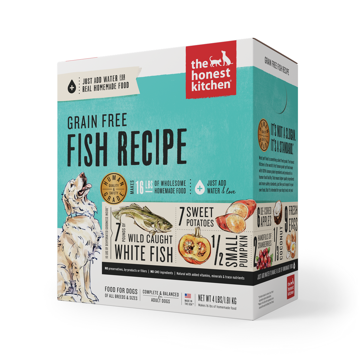 The Honest Kitchen Grain Free Dehydrated Dog Food - Fish - 4lb Box ...