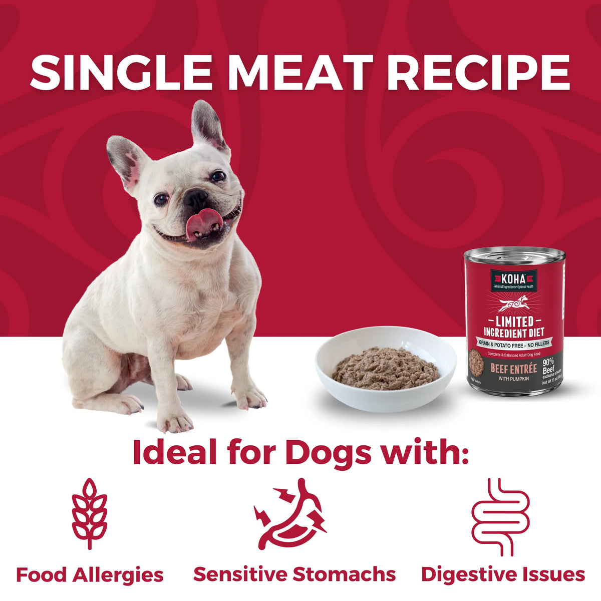 Koha Limited Ingredient Diet Wet Dog Food - Beef - 13oz Can – Poudre ...