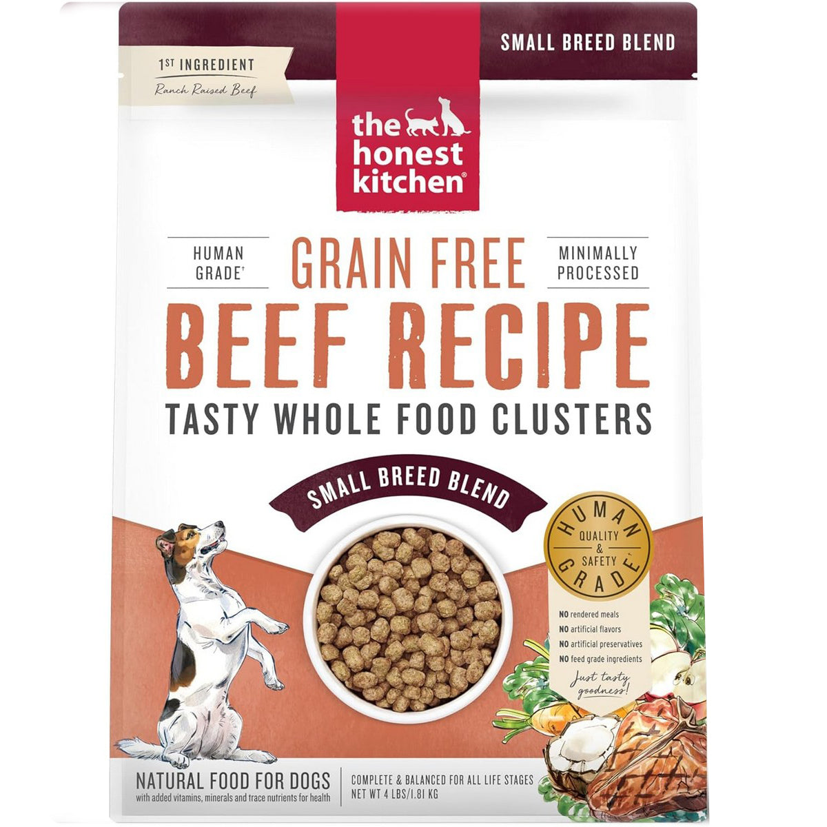 The Honest Kitchen Grain Free Beef Whole Food Clusters - Small Breed ...