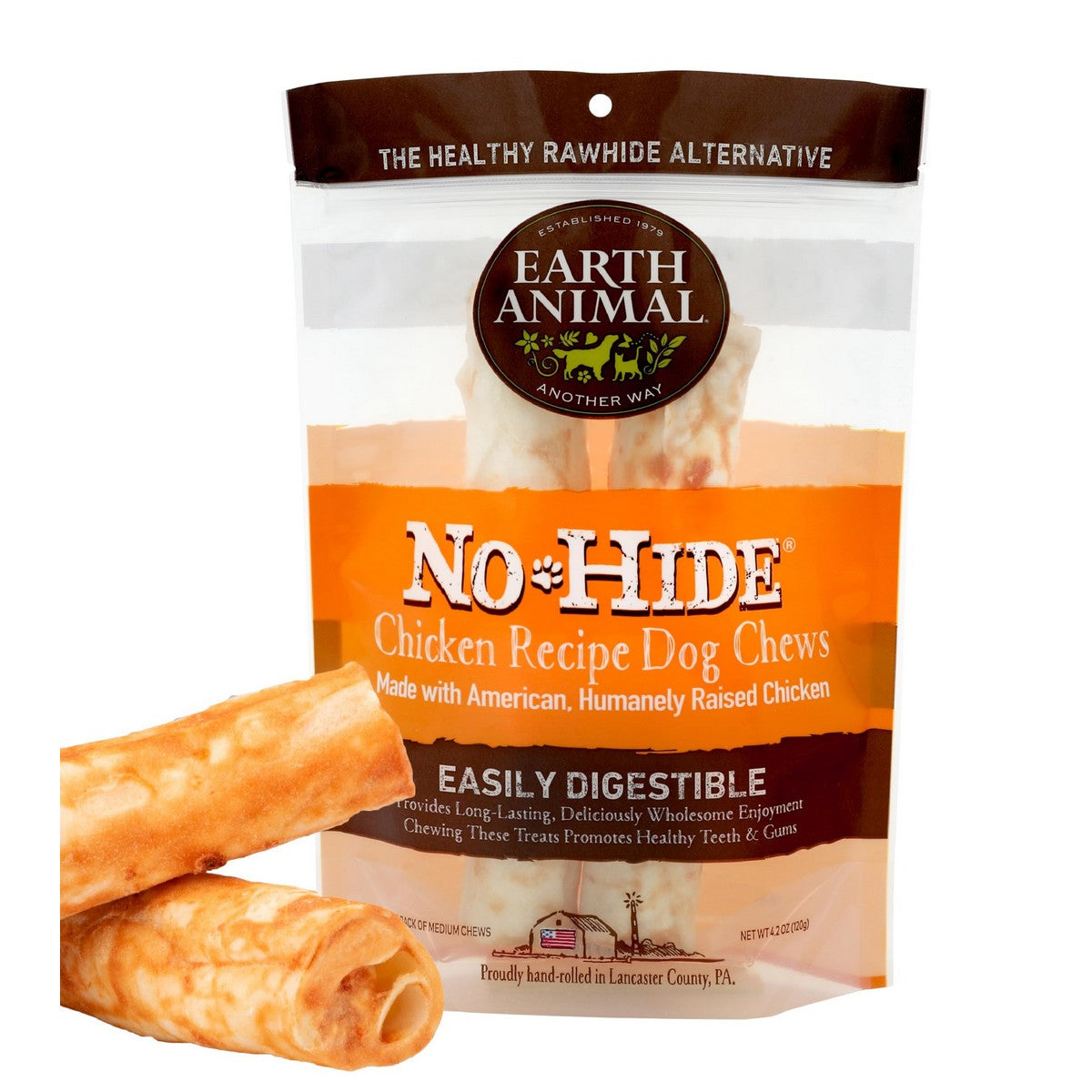 Earth Animal No-Hide Chicken Stix Dog Treats 3.2oz 20 Pack – Poudre Pet ...