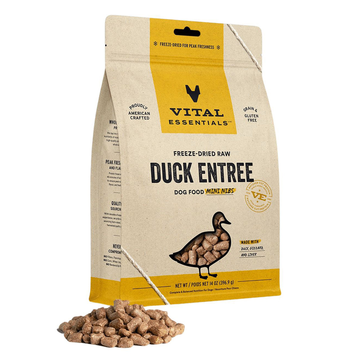 Vital Essentials Freeze-Dried Mini Nibs Dog Food 14oz – Poudre Pet and ...