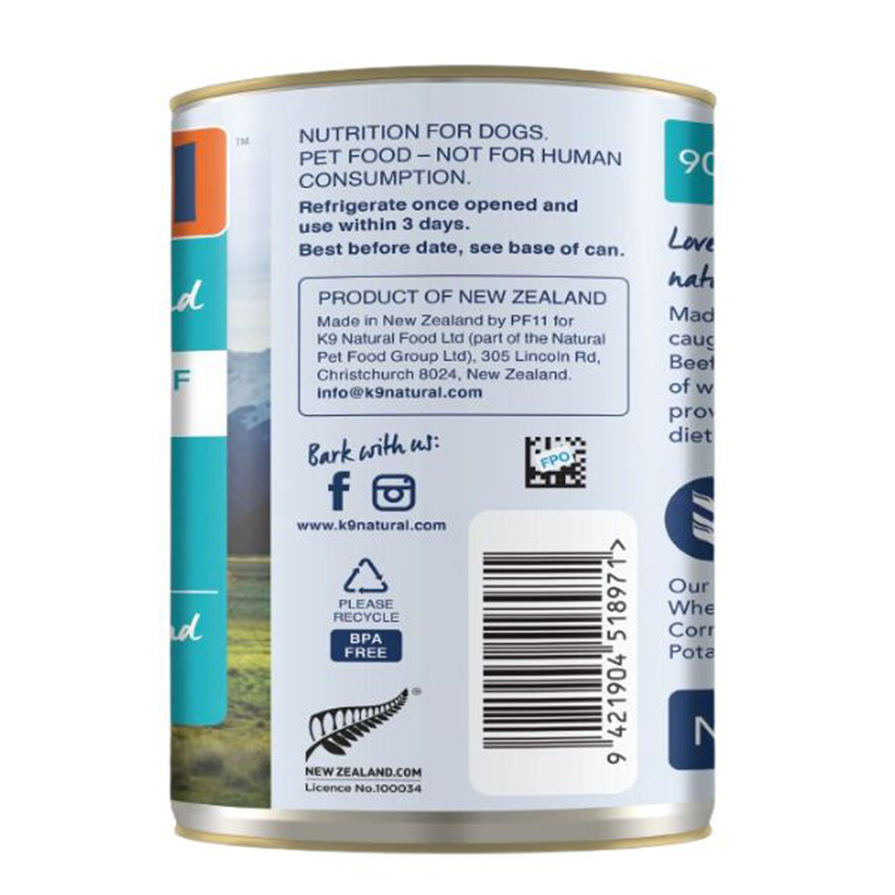 K9 Natural Hoki & Beef Feast Canned Dog Food 13oz – Poudre Pet and Feed ...