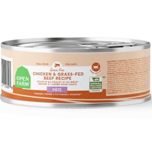 Open Farm Grain-Free Wet Cat Food - Chicken Beef Pate - 2.8oz Can ...
