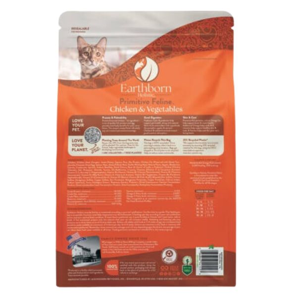 EarthBorn Primitive Feline Grain Free Dry Cat Food 4lb – Poudre Pet and ...