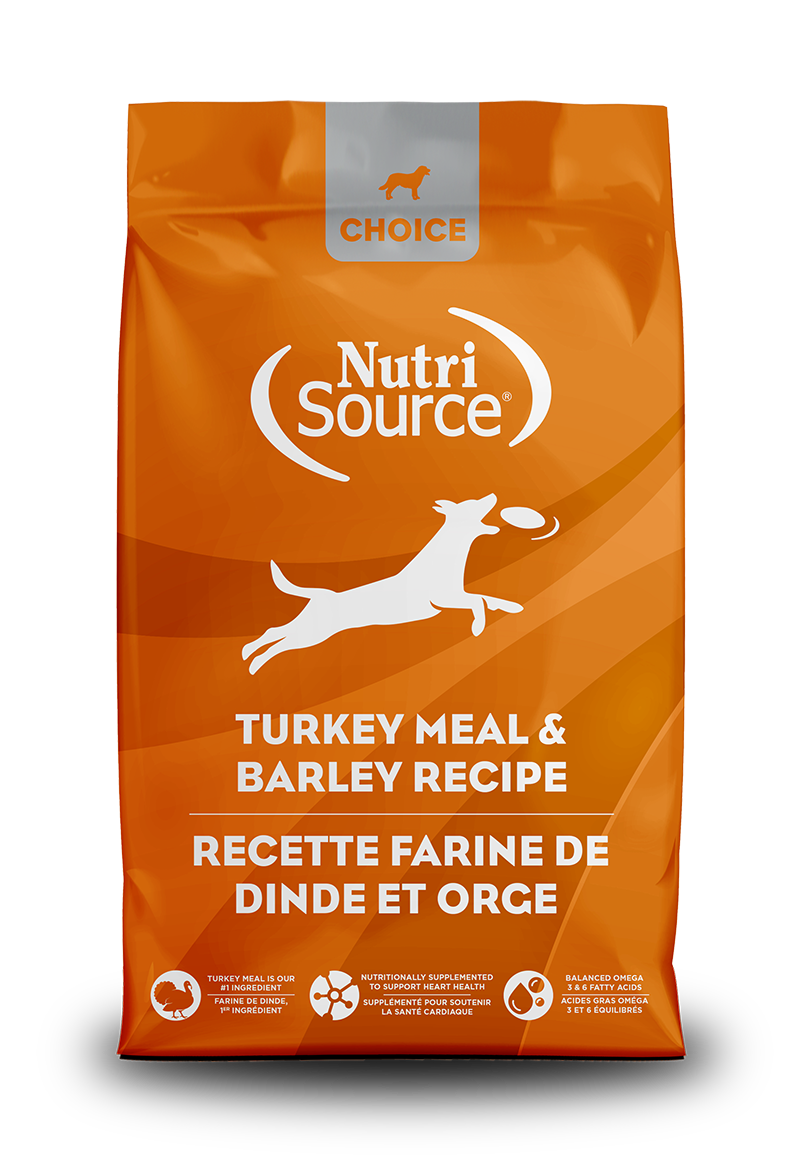 NutriSource Choice Dry Dog Food - Turkey & Barely - 40lb Bag – Poudre ...