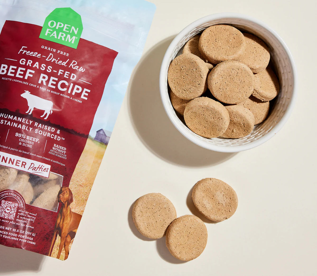 Open Farm Freeze Dried Raw Patties Dog Food - Beef - 10.5oz Pouch ...