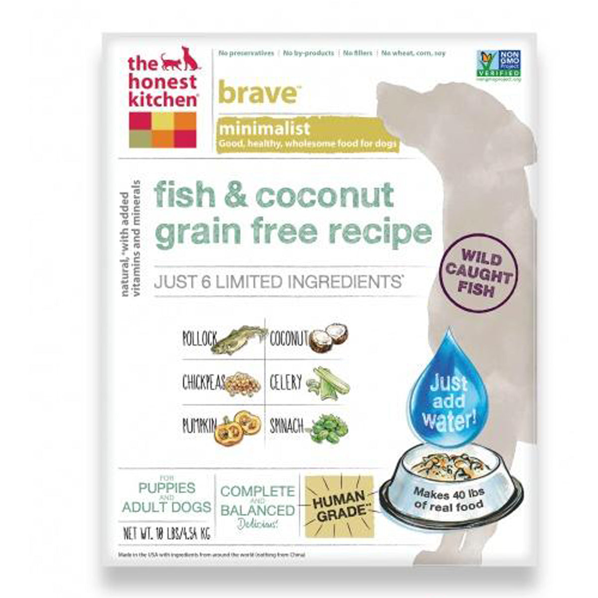 The Honest Kitchen Limited Ingredient Grain Free Fish & Coconut Recipe ...