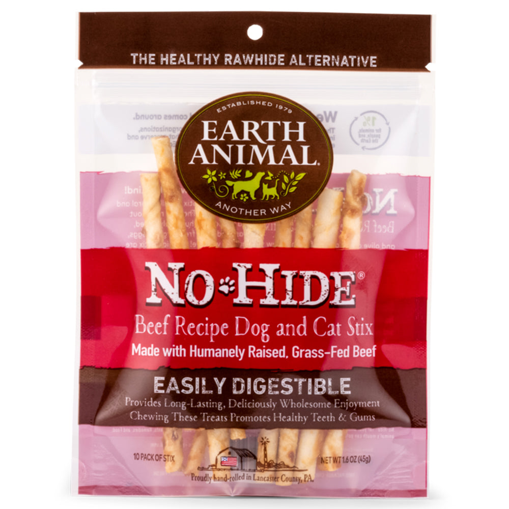 Earth Animal No-Hide Beef Recipe Stix Dog Treats 3oz/10pk – Poudre Pet ...