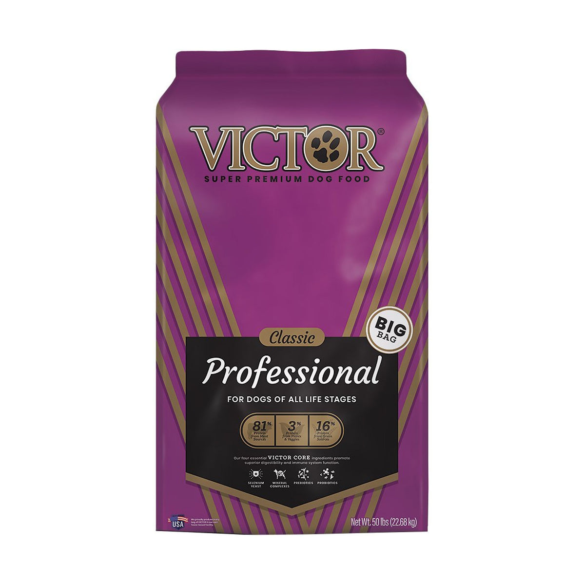 Victor Classic Professional Dry Dog Food - Beef. Chicken, & Pork - 50l ...